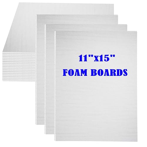 20Pack Foam Core Board, 11"x15" White Foam Board, 3/16" / 5MM Thick Mat ...