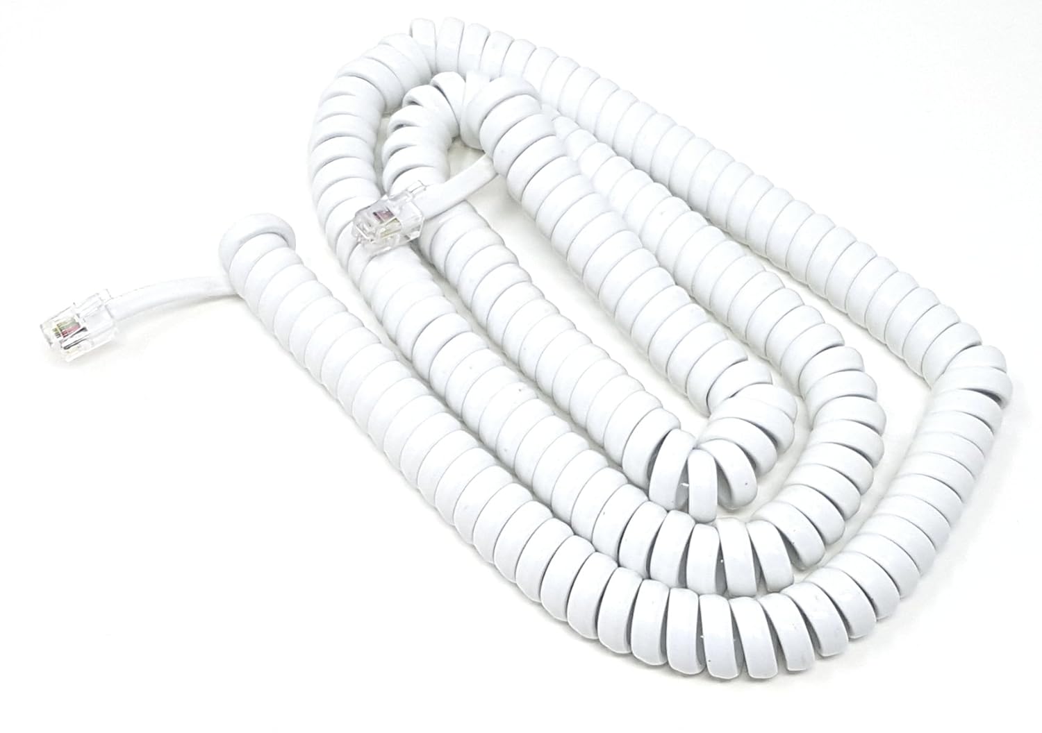 MainCore 6.5m long White RJ10 to RJ10 Coiled Spiral: Amazon.co.uk ...