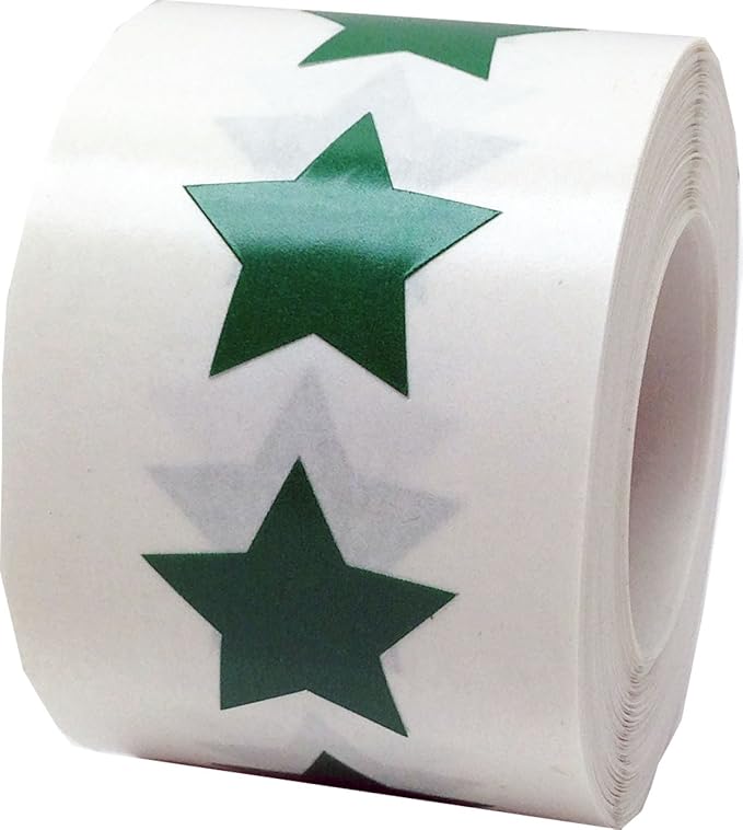 Green Star Stickers, 19 mm 3/4 Inch Labels 500 Pack: Amazon.co.uk ...