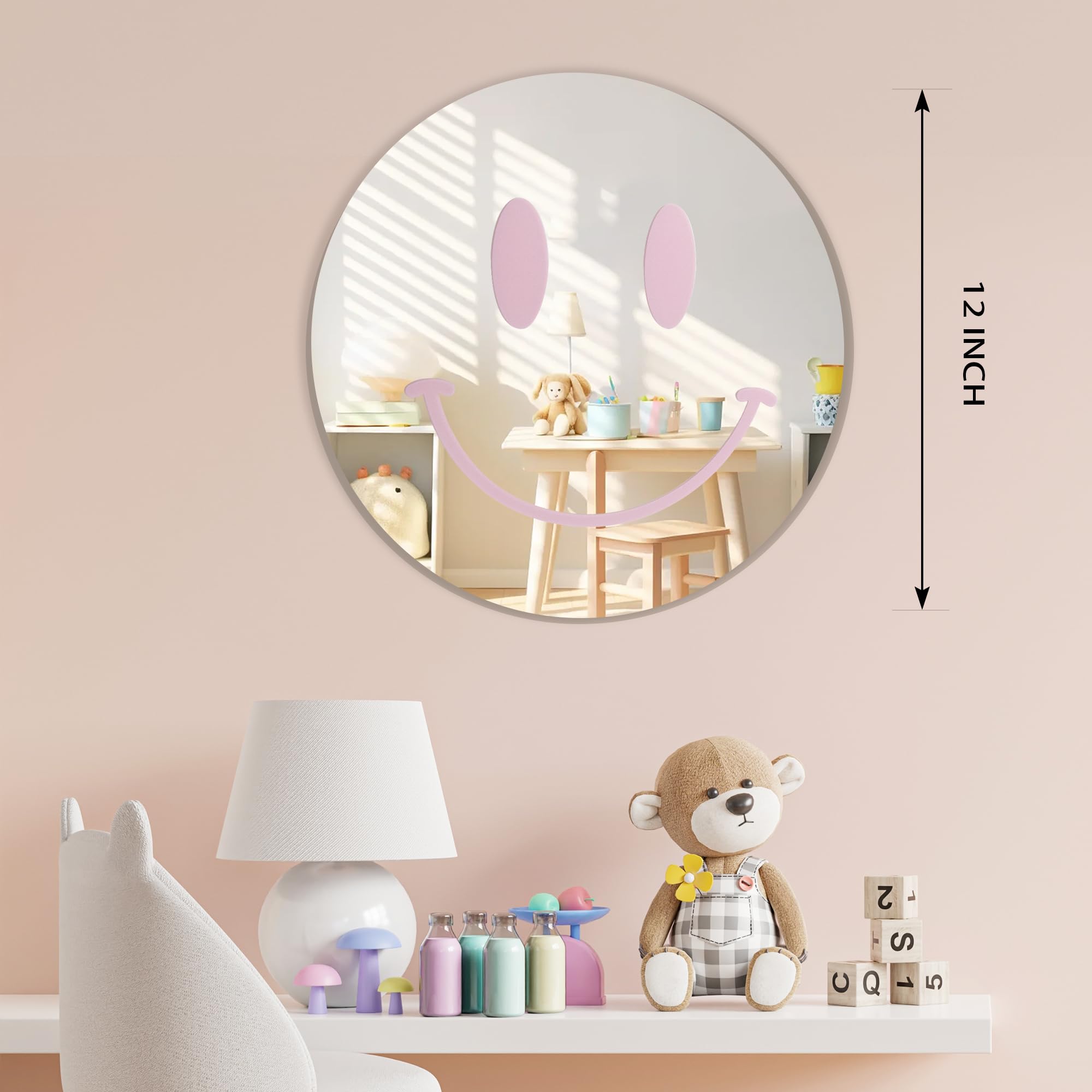 Mua FIREEYE Preppy Room Decor for Teen Girls - Pink Round Smiley Face ...