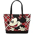 Amazon.com: Loungefly x Mickey Mouse Tartan Plaid Tote Bag Purse (One ...