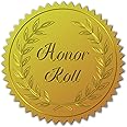 Amazon.com: CRASPIRE Honor Roll Certificate Seals Gold Foil Embossed ...