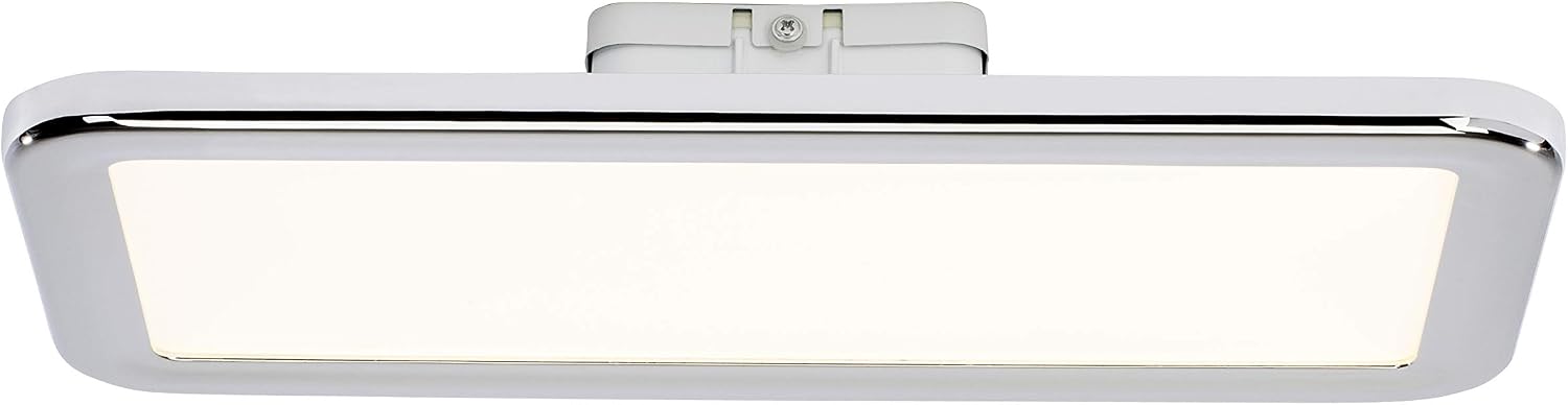 Brilliant Neptun Ceiling Panel 40 x 20 cm Metal 23 W Chrome/White ...