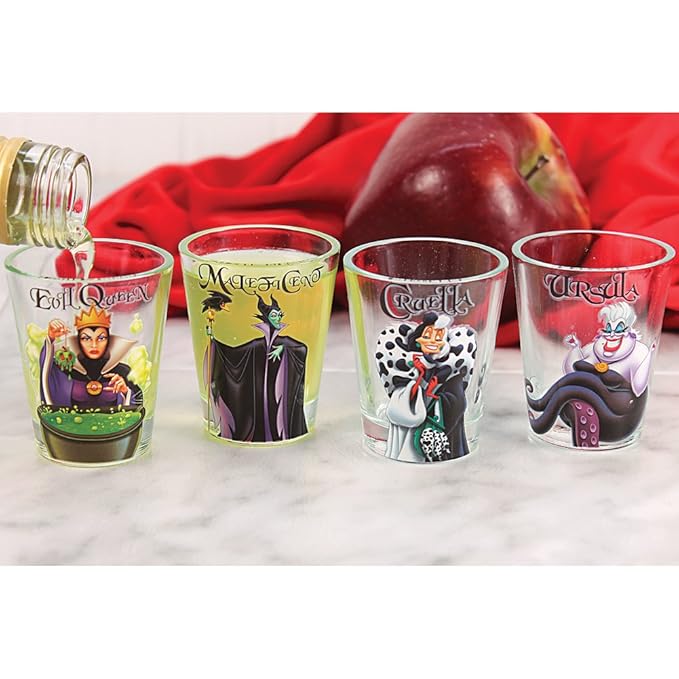 Disney Villains Drinking Shot Glass Set (Set of 4): Amazon.co.uk: Toys ...