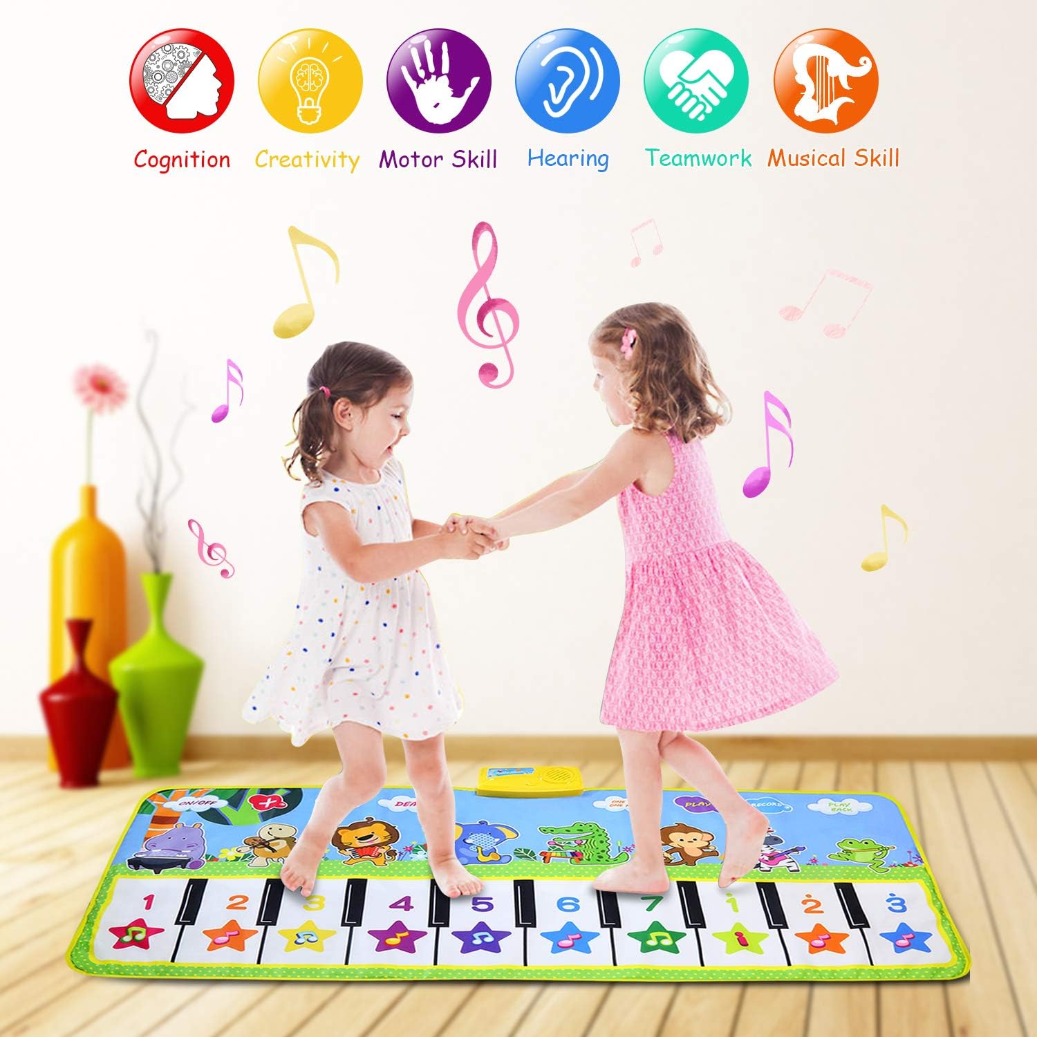 BelleStyle Music Toy for Kids, 135*59cm Piano Mat, Music Mat, Large ...