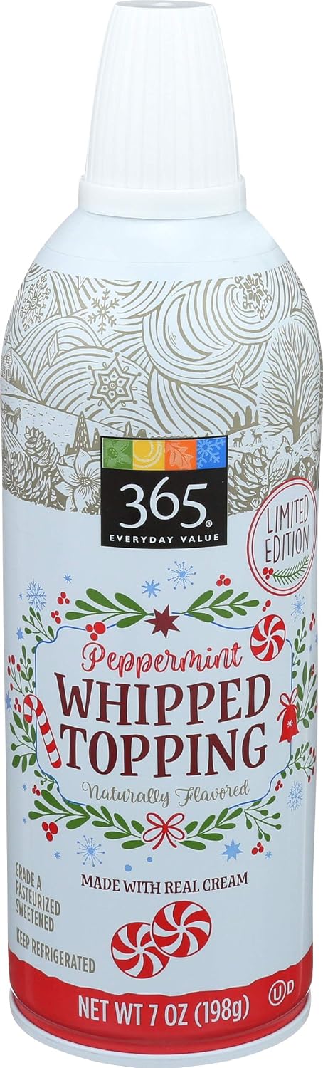 365 Everyday Value, Peppermint Whipped Topping, 7 OZ