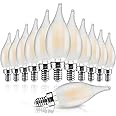 Hizashi LED Frosted Candelabra Light Bulbs, E12 LED Bulb 40W Equivalent, Dimmable 2700K Warm ...