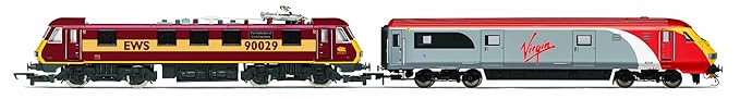 Hornby R2955 Virgin Charter Relief - EWS Class 90 & Mk3 DVT 00 Gauge ...