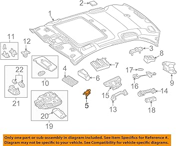 Amazon.com: Mercedes OEM 15-18 C300 Interior-Roof-Absorber Right ...