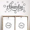 Amazon.com: Zonon Laundry Room Decor Decal Laundry Vinyl Wall Decals ...