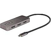 Amazon.com: StarTech.com 3-Port USB-C Multi-Monitor Adapter, USB Type-C ...