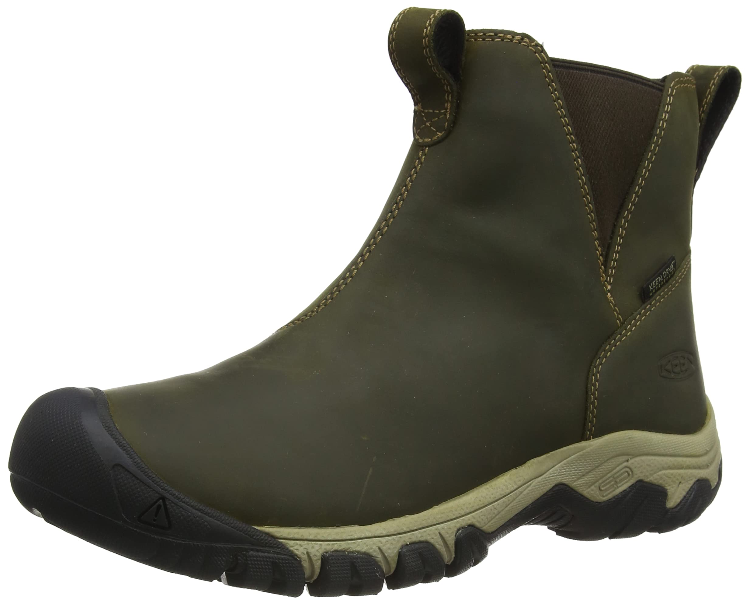 KEEN Women's Greta Chelsea Mid Height Waterproof Snow Boots, Olive ...