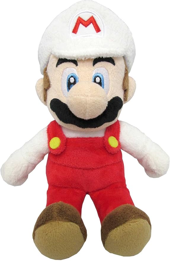 Amazon.com: Sanei Super Mario All Star Collection 9.5" Fire Mario Plush ...
