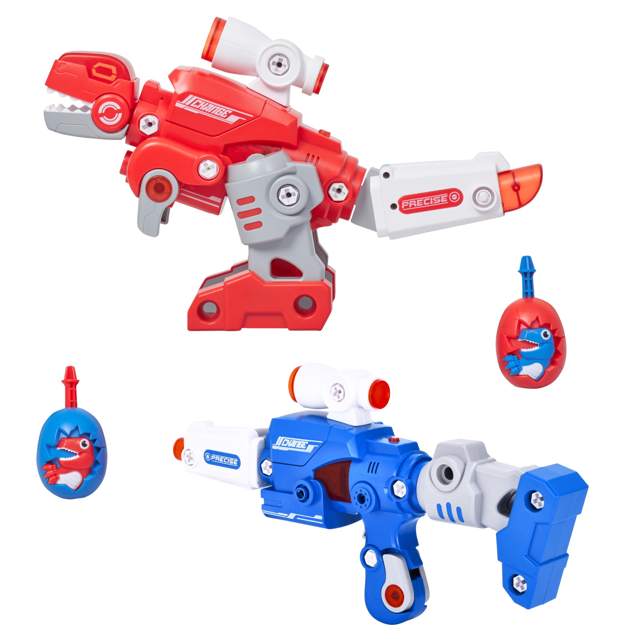 Dazmers Toddler Transformer Toys Set of 2 - Transforms from Dinosaur to ...