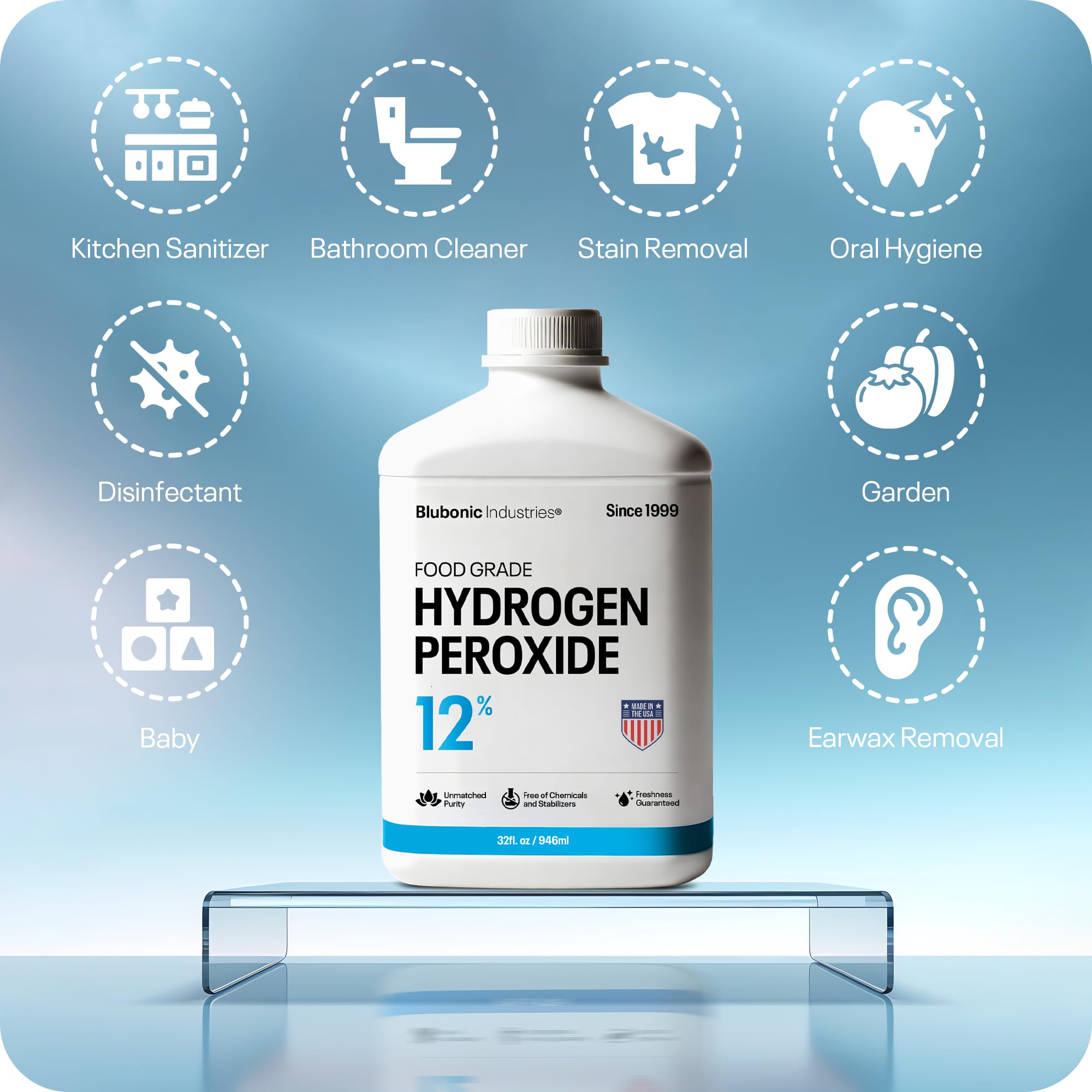 Mua Blubonic - Hydrogen Peroxide 12 Percent - 32 fl oz, Food Grade ...