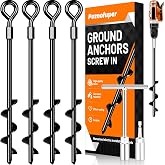Amazon.com: [Premium] 4 Pack Ground Anchors with Power Nut Driver Drill ...