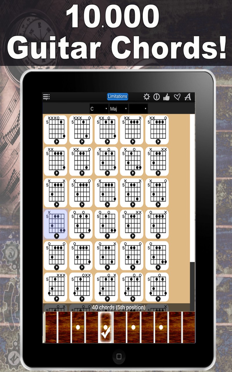 Guitar Chords Compass Lite - learn the chord charts & play them:Amazon ...