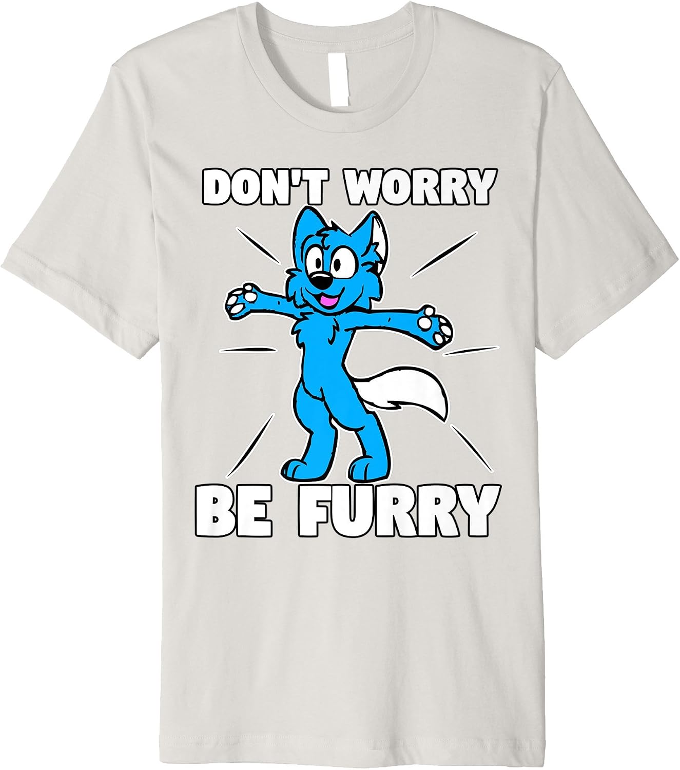 Amazon.com: Furry Fandom Shirt Don't Worry Be Furry Shirt Wolf Shirt ...