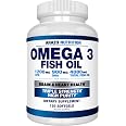 Amazon.com: Arazo Nutrition Omega 3 Fish Oil 4,080mg - High EPA 1200mg ...