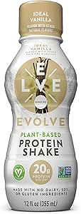 Amazon.com: Evolve Protein Shake, Ideal Vanilla, 20g Protein, 12 Fl Oz ...