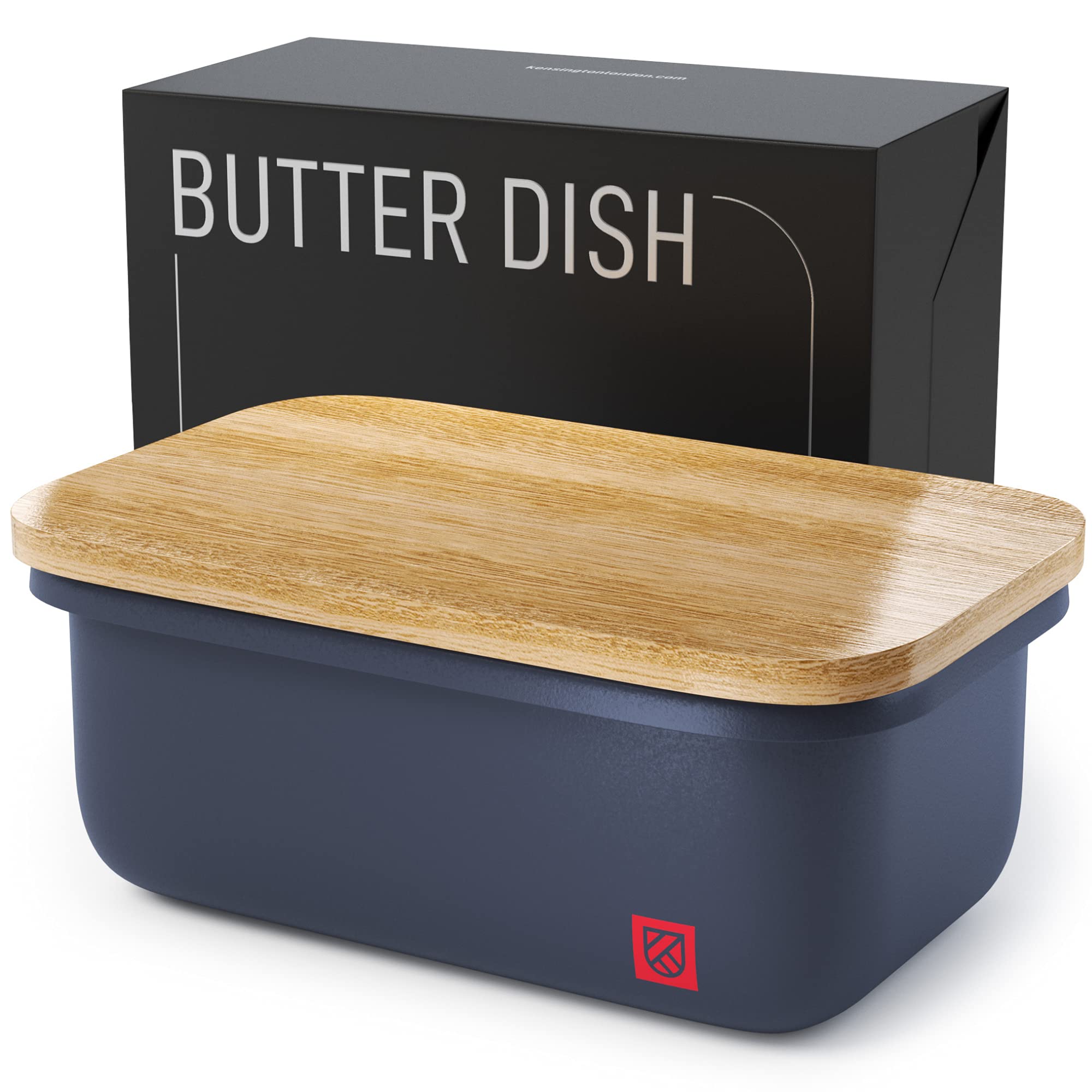 Butter Dish with Lid - Covered Butter Keeper for Countertop & Fridge ...