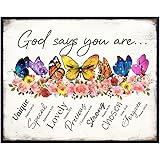 Amazon.com: God Says You Are Wall Art - Christian Affirmations ...