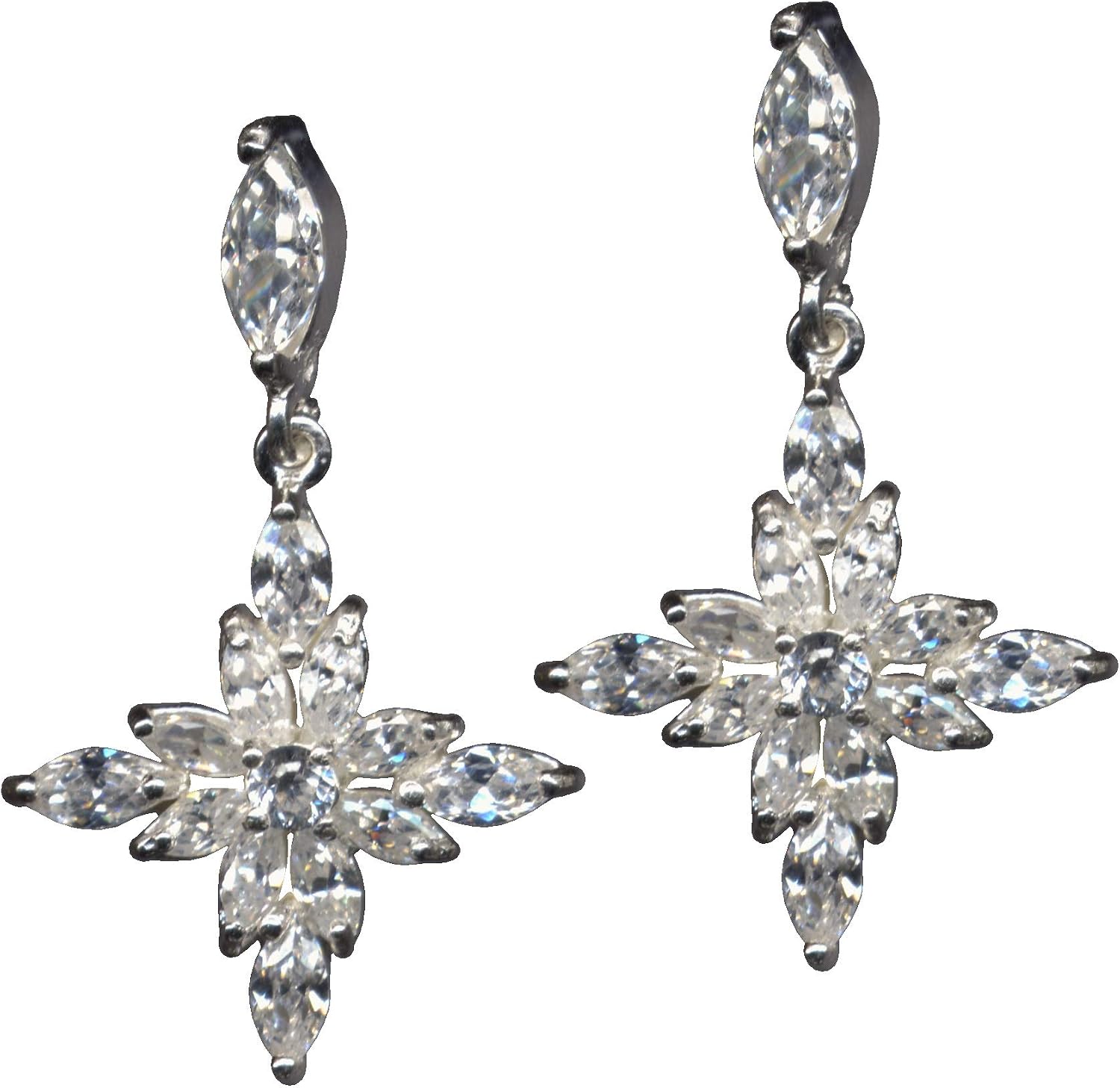 Boucles d'oreilles en argent sterling 925 avec croix de Jésus Christ ...
