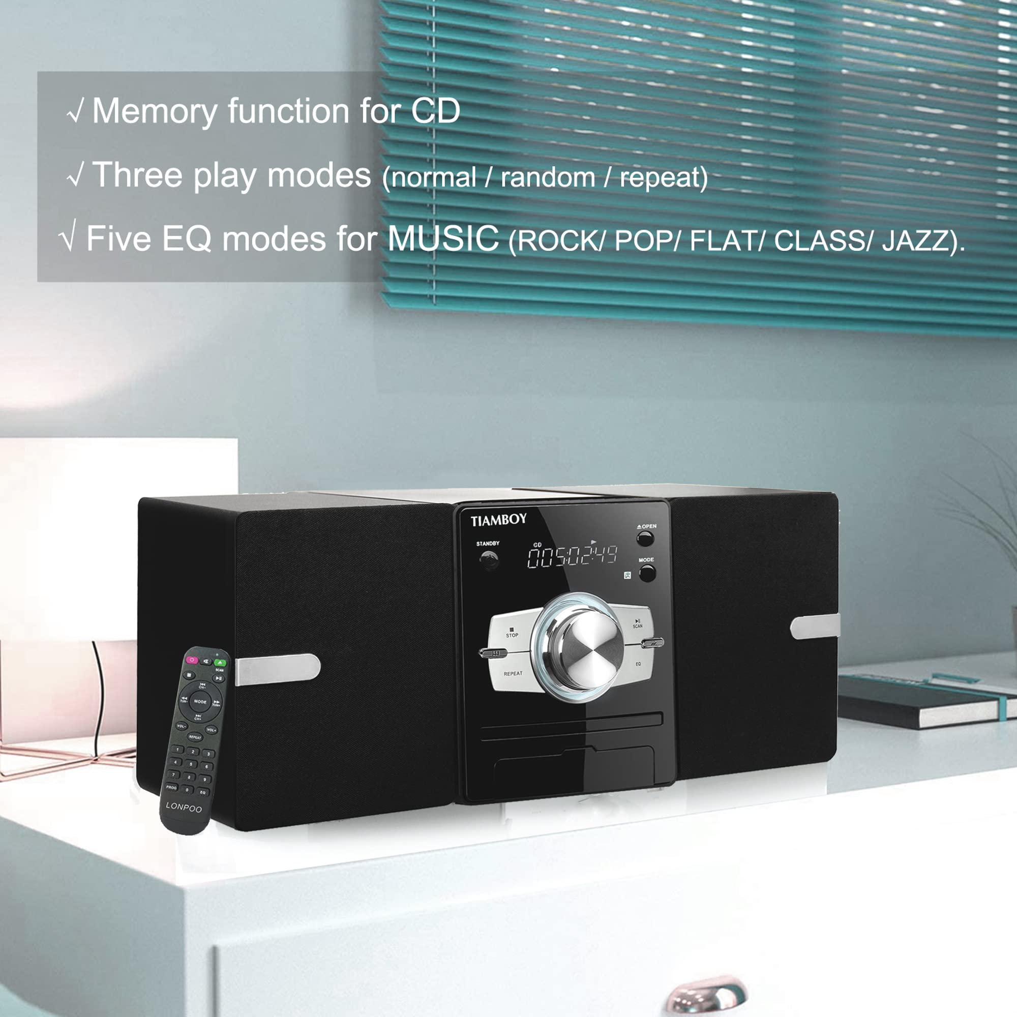 Mua Home CD Stereo Shelf System, 30W RMS Micro Component System with CD ...