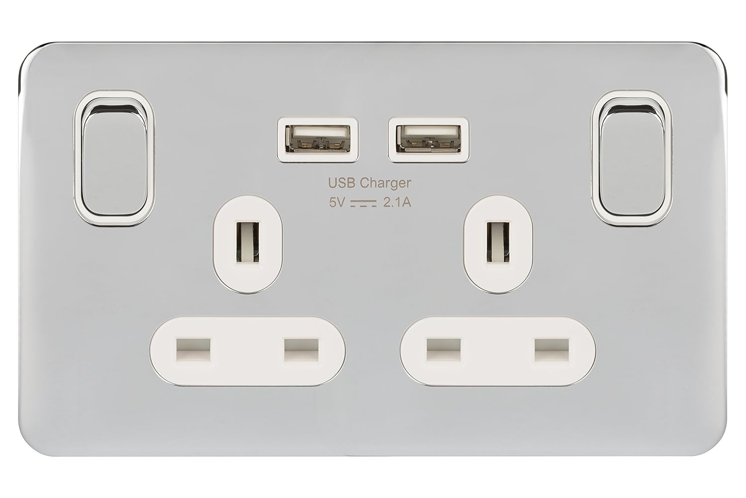 Schneider Electric Lisse Screwless Deco GGBL1012WPC 10AX 1 Gang 2 Way ...