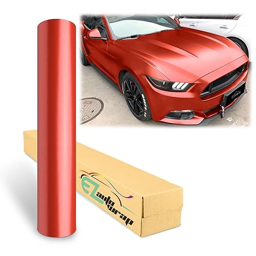 4"x8" (10cmx20cm) Sample Red Matte Metallic Satin Pearl Vinyl Wrap ...