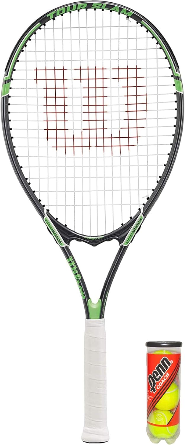 2 x Wilson Tour Tennis Rackets including 3 Tennis Balls – BigaMart