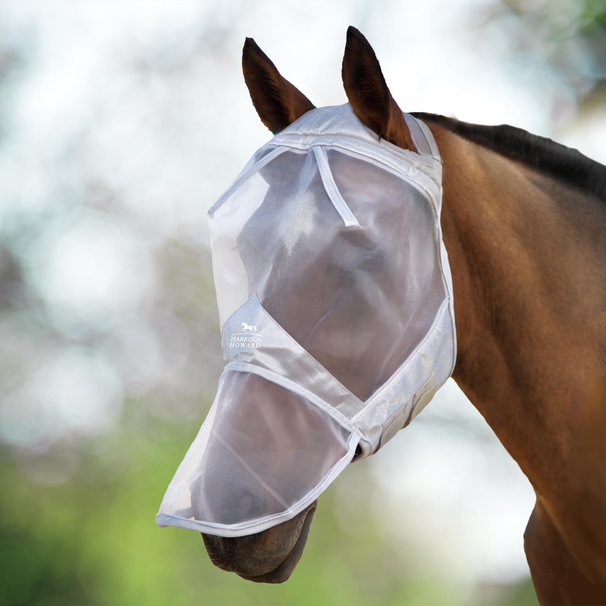 Harrison Howard CareMaster Horse Fly Mask Full Face No Ears Moonlight ...
