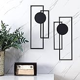 Amazon.com: Peryiter 2 Pcs Small Metal Abstract Wall Art, 15.7" Metal ...