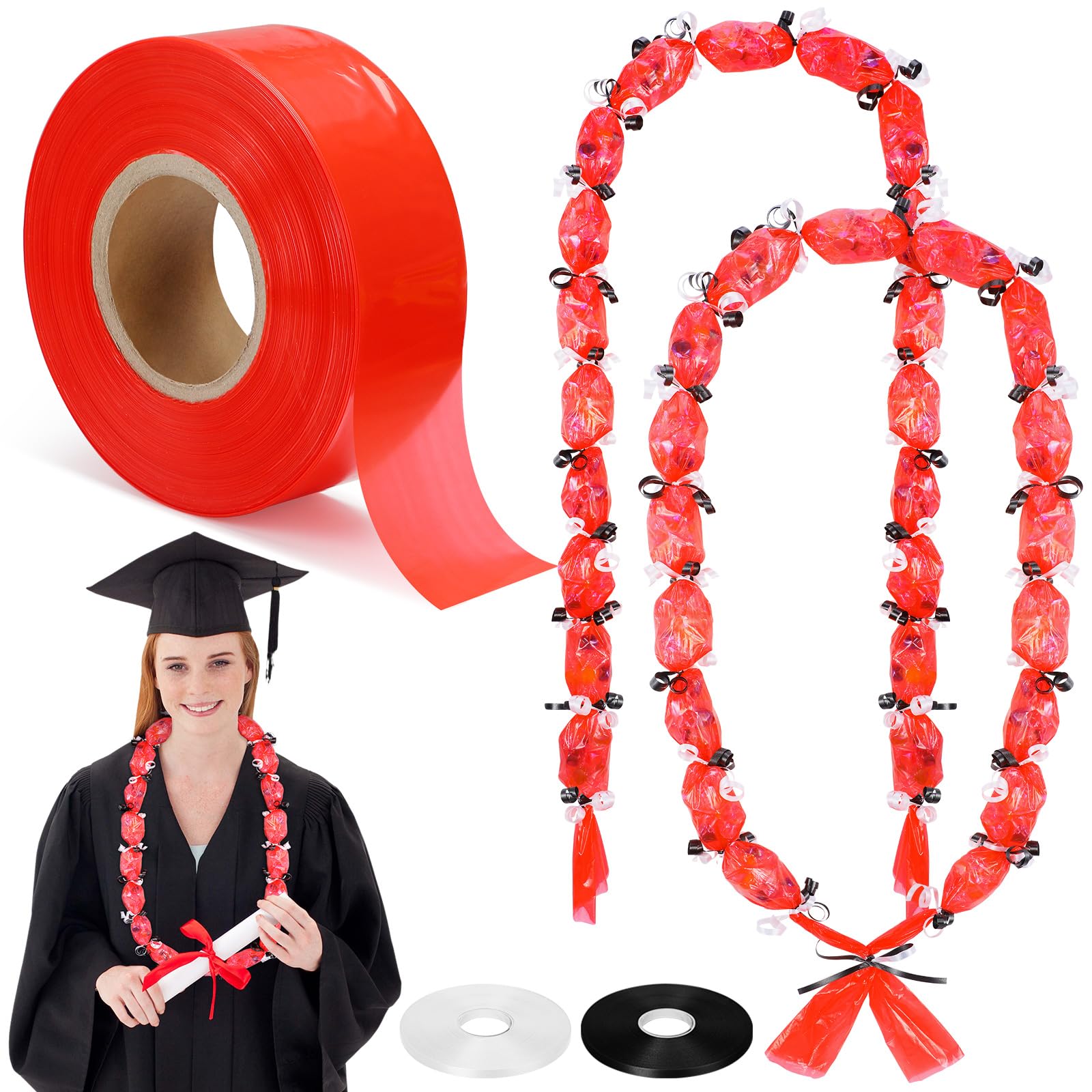 Candy Lei Tubing 2 Inch x 1000 ft Graduation Candy Lei Making Kit Class ...