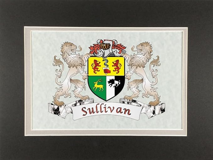 Amazon.com : Sullivan Irish Coat of Arms Print - Frameable 9" x 12 ...
