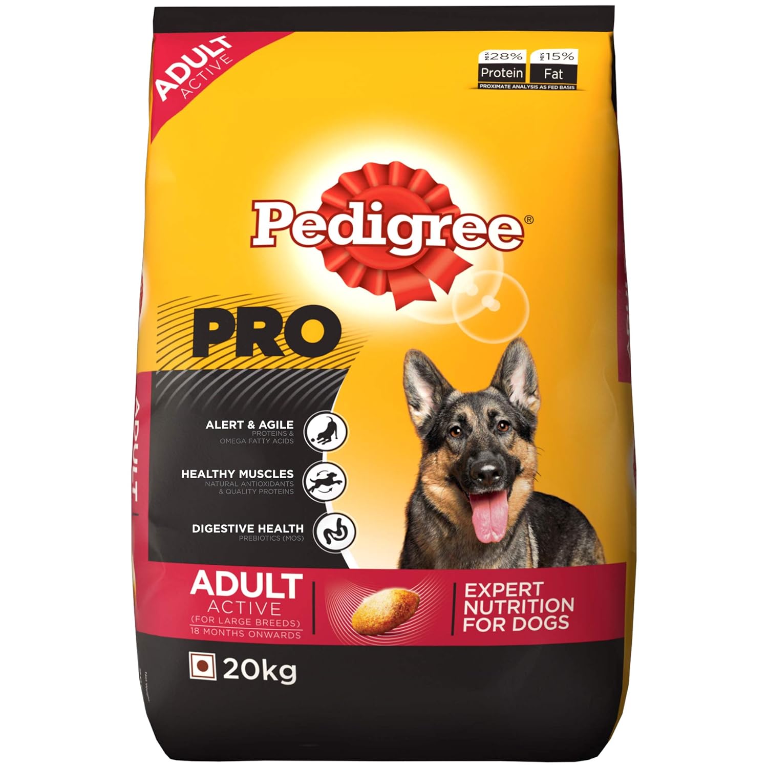 Pedigree PRO Expert Nutrition Active Adult Large Breed Dogs 18 Months 