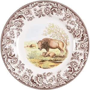 Amazon.com | Spode Woodland Salad Plate (Bison): Salad Plates
