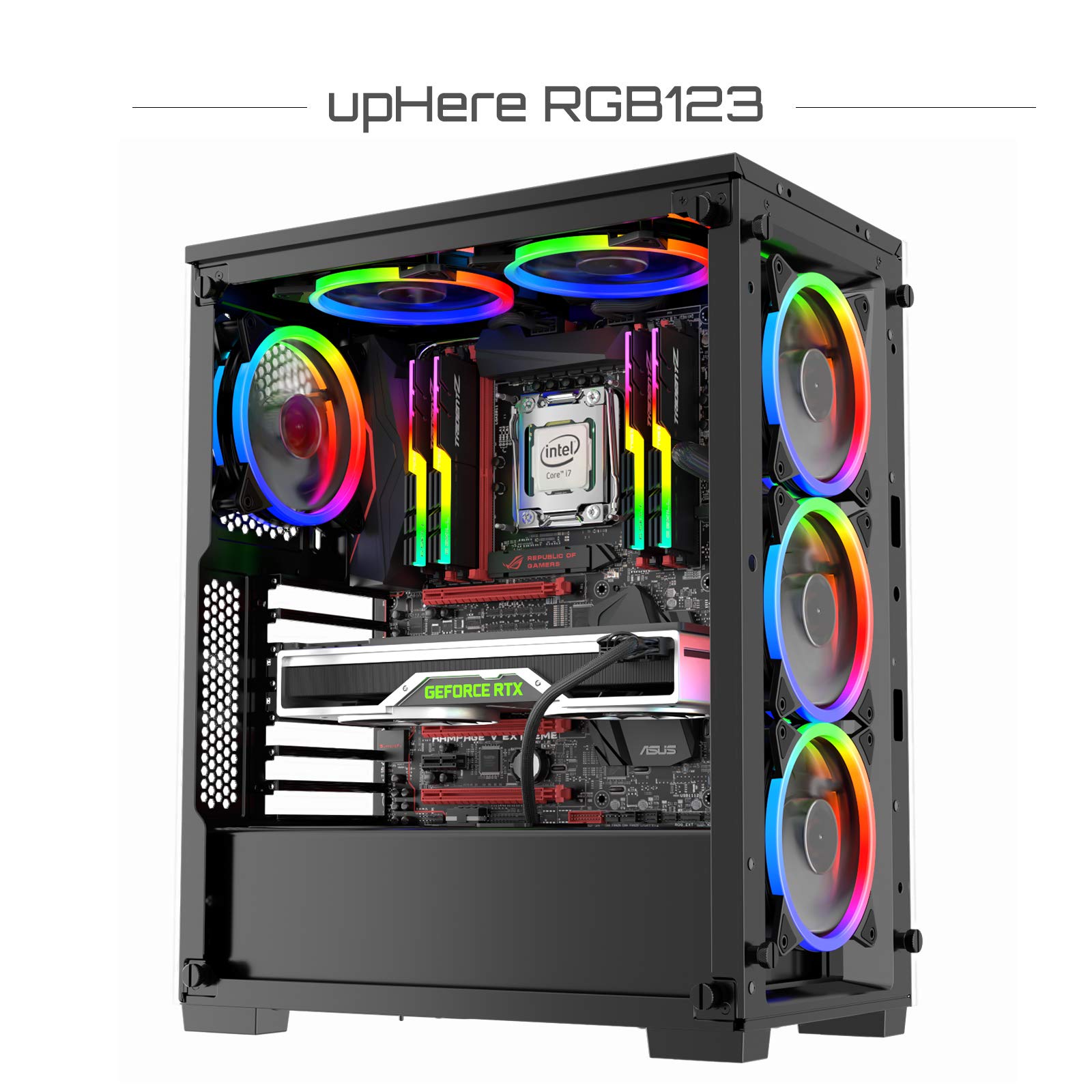 Mua upHere 120mm RGB Case Fan Fan,Quiet Edition High Airflow LED Case ...