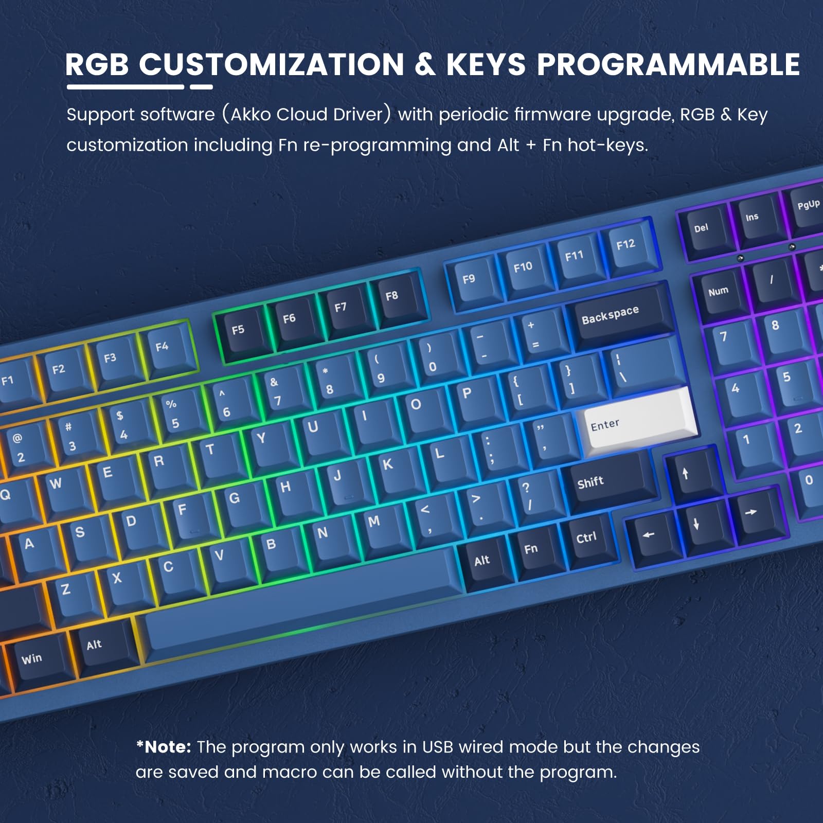 Mua Akko Mechanical Gaming Keyboard, 3098B Plus Hot-swappable RGB ...