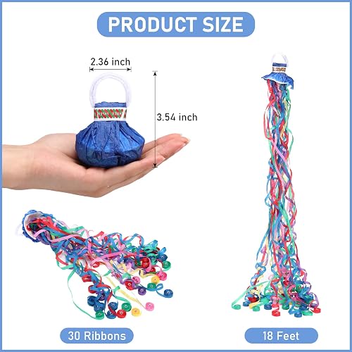 No Mess Confetti Poppers 60 Pieces Streamers Poppers No Mess Paper ...