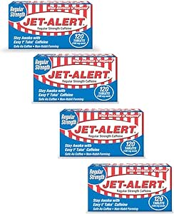 Amazon.com: Jet-Alert 100 MG Each Caffeine Tab 120 Count (Pack of 4 ...