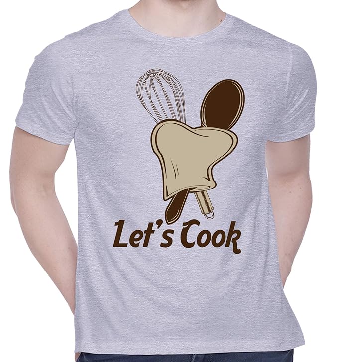Buy CreativiT Graphic Printed T-Shirt for Unisex Let's Cook Tshirt ...