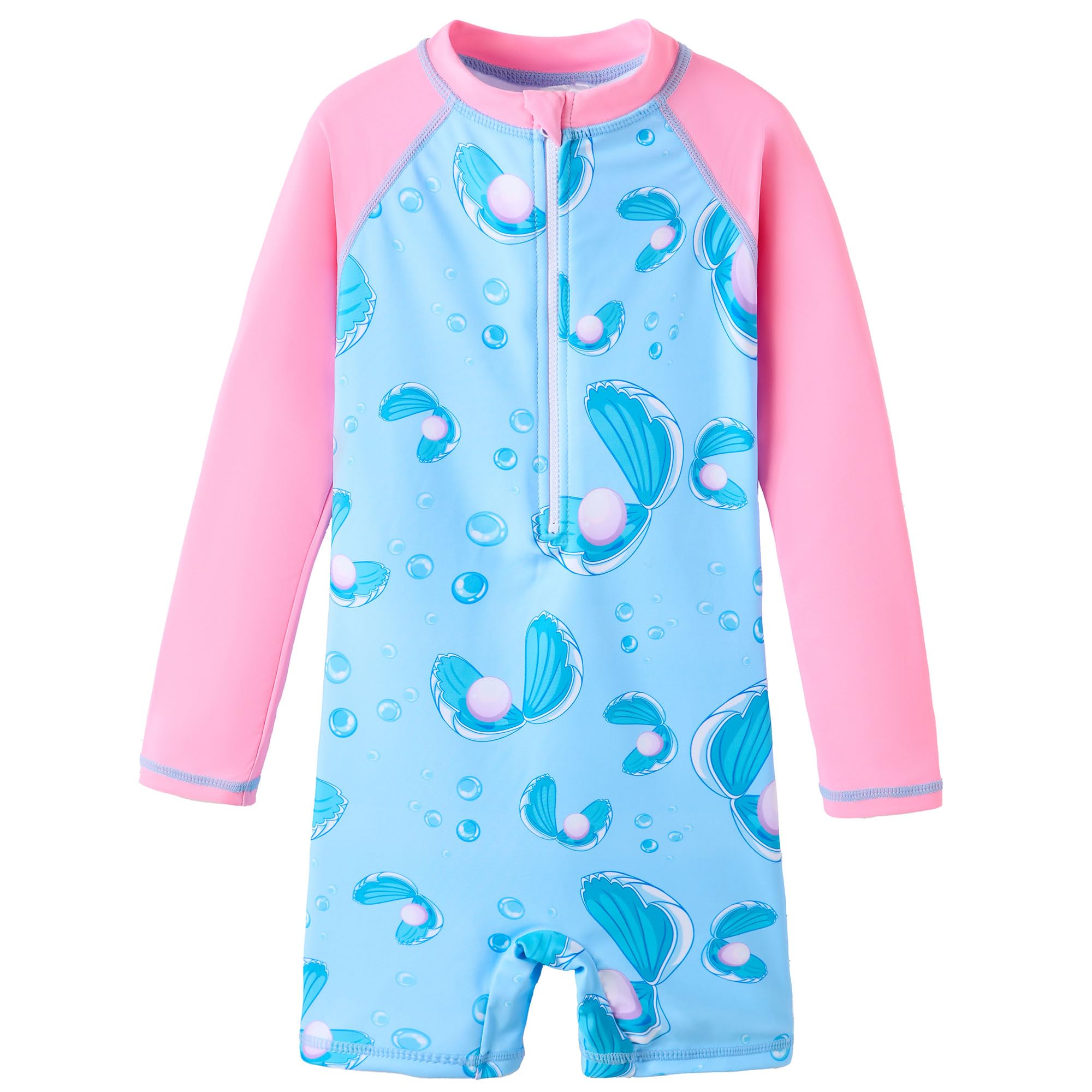 UMELOK Girls Rash Guard Swimsuits Long Sleeve One Piece Swimwear with ...