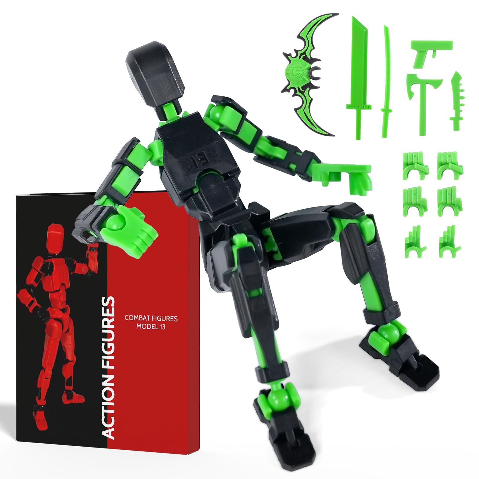 Rolling Art Action Figure Set, Model 13 Action Figure Multi-Jointed ...
