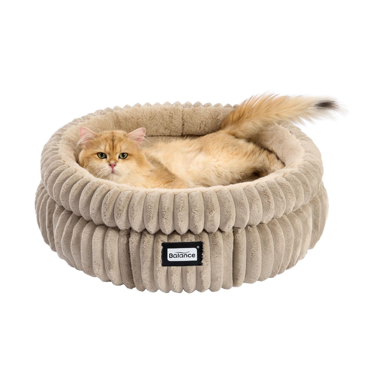 BALANCE Cat Bed Kitten Bed, Washable Round Cat Beds for Indoor Cats ...
