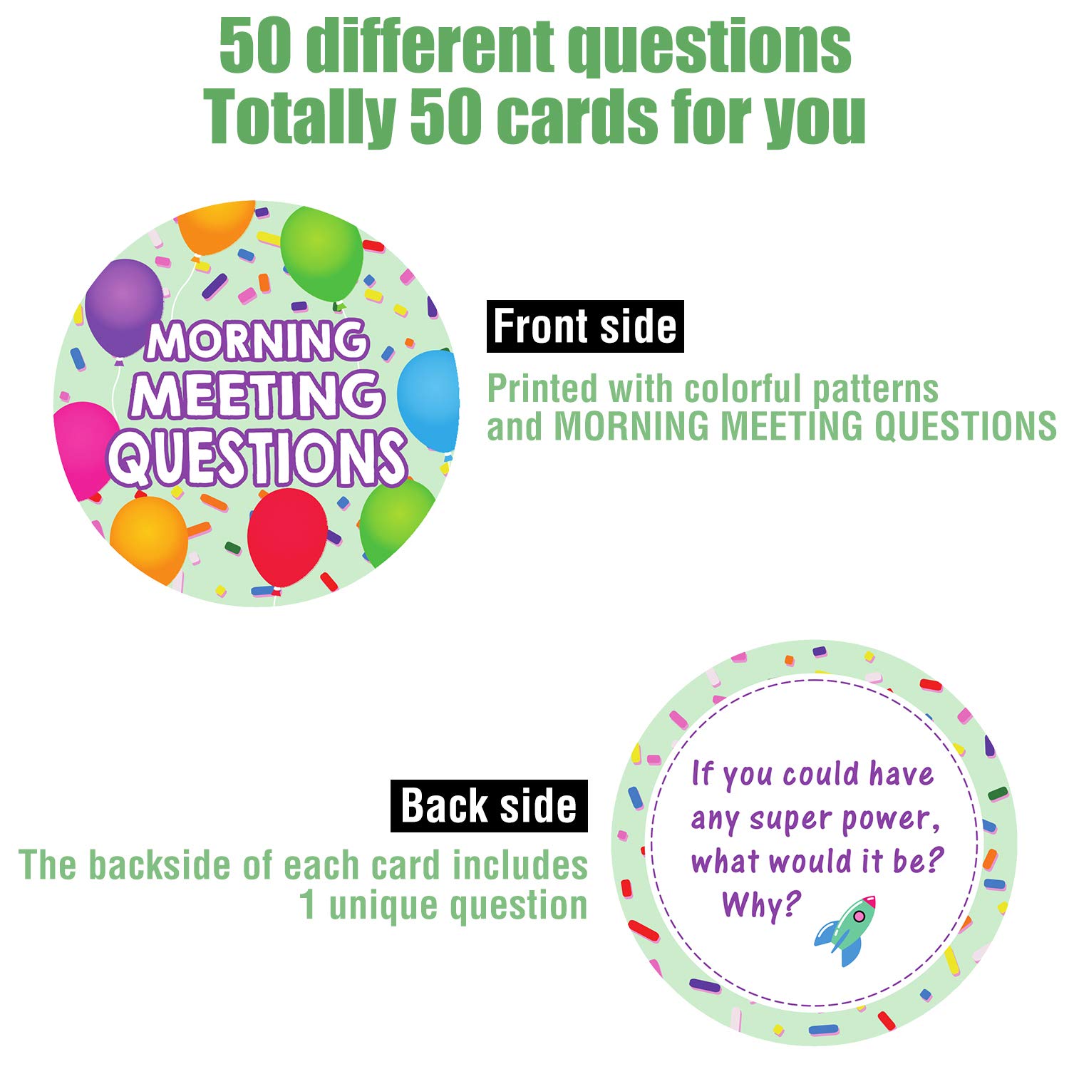 Mua Outus 50 Morning Meeting Chips Questions Cards for Students ...