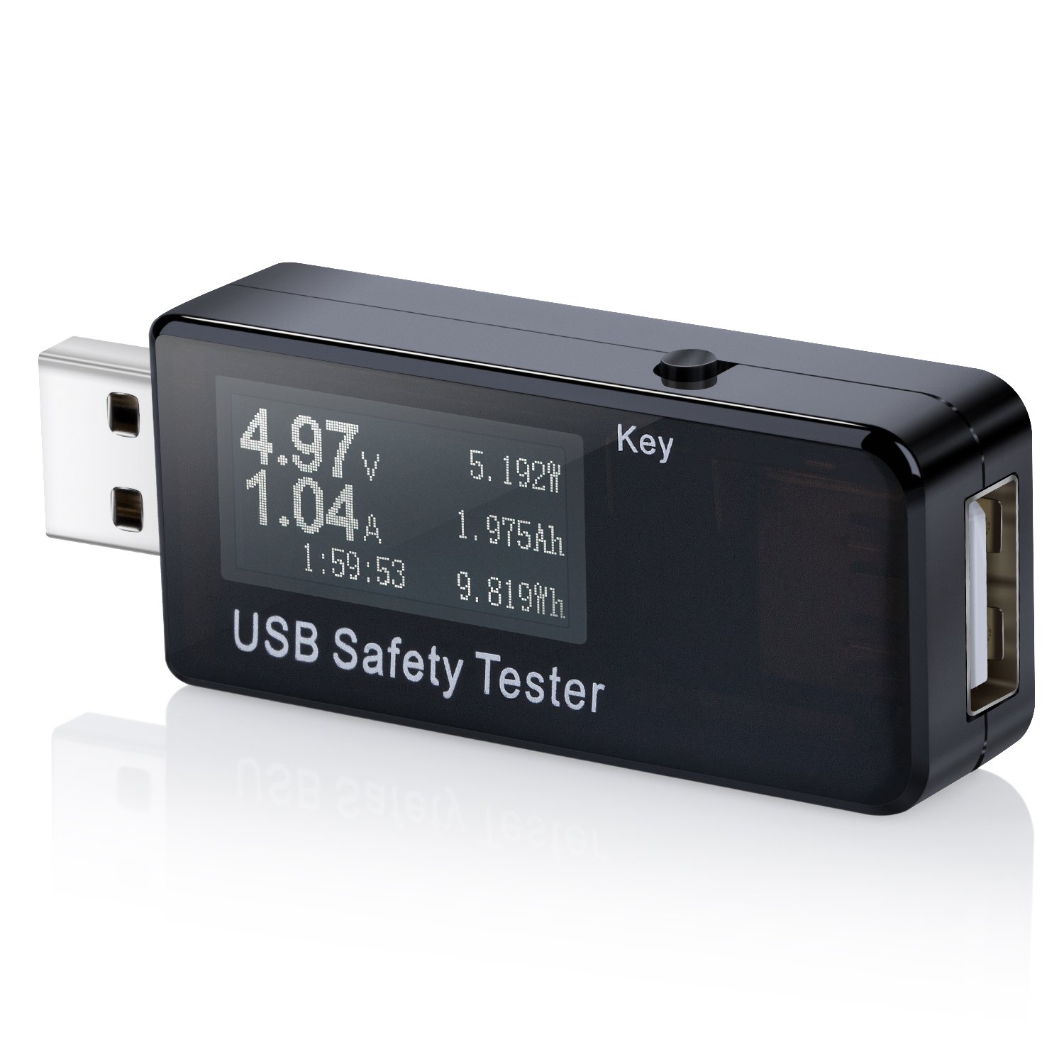 Eversame USB Digital Power Meter Tester Multimeter Current and Voltage ...