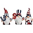 Amazon.com: Funoasis 3PCS Resin Patriotic Gnomes Decor Memorial ...