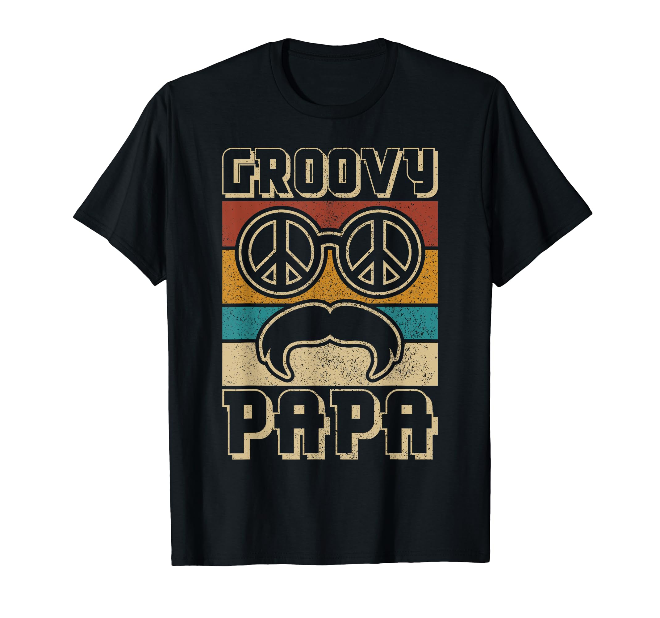 Groovy Papa 60s Outfit 70s Themed Party Costume Dad Hippie T-Shirt for ...