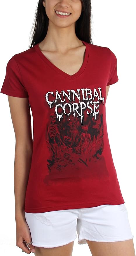 Cannibal Corpse - Womens Skeletons Independence Red Ladies T-Shirt, XX ...